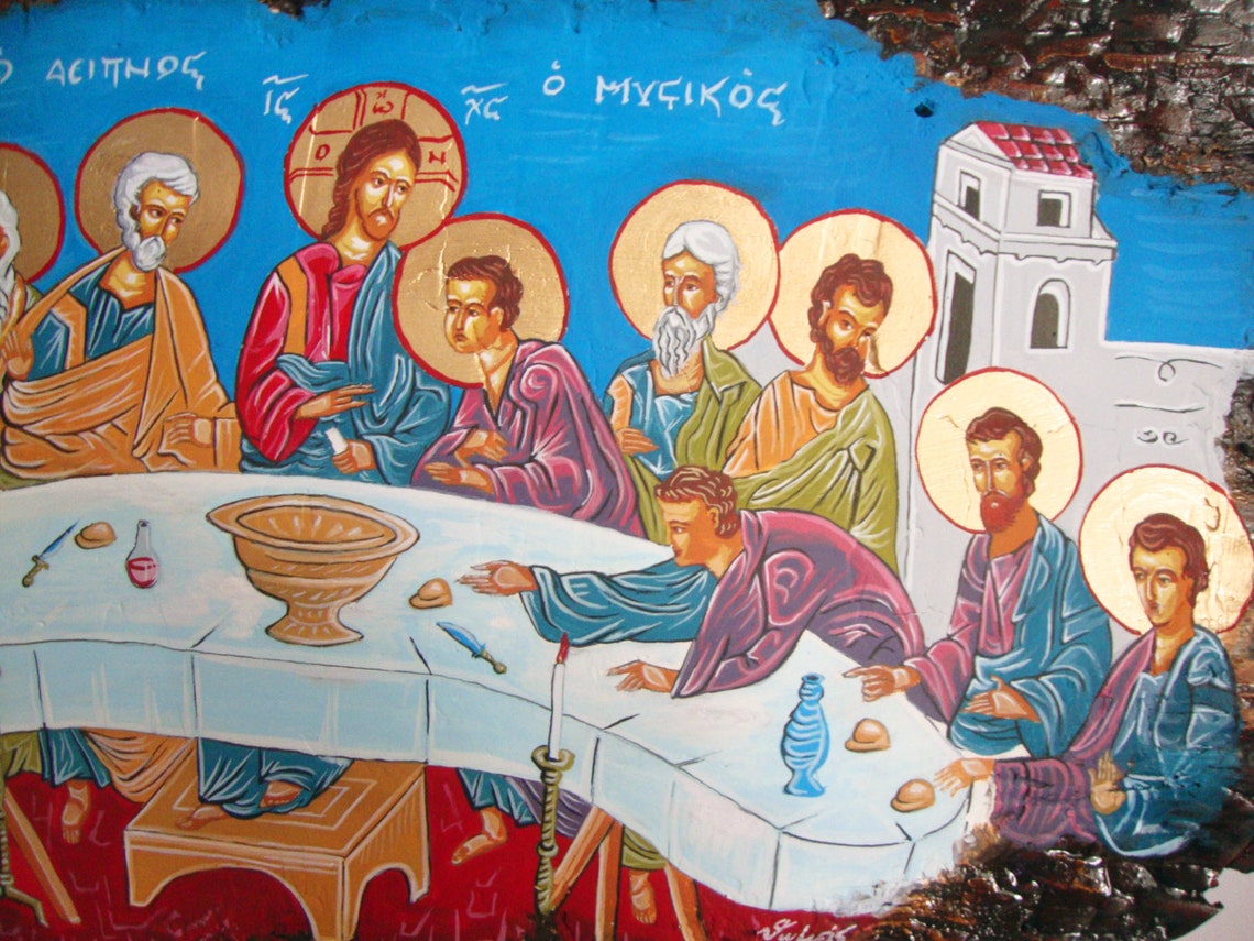 Last Supper Jesus Christ & 12 Disciples Μυστικος Δειπνος | Etsy
