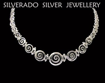 Sterling Silver 925 Ancient Greek Infinity Spiral Key Modern | Etsy