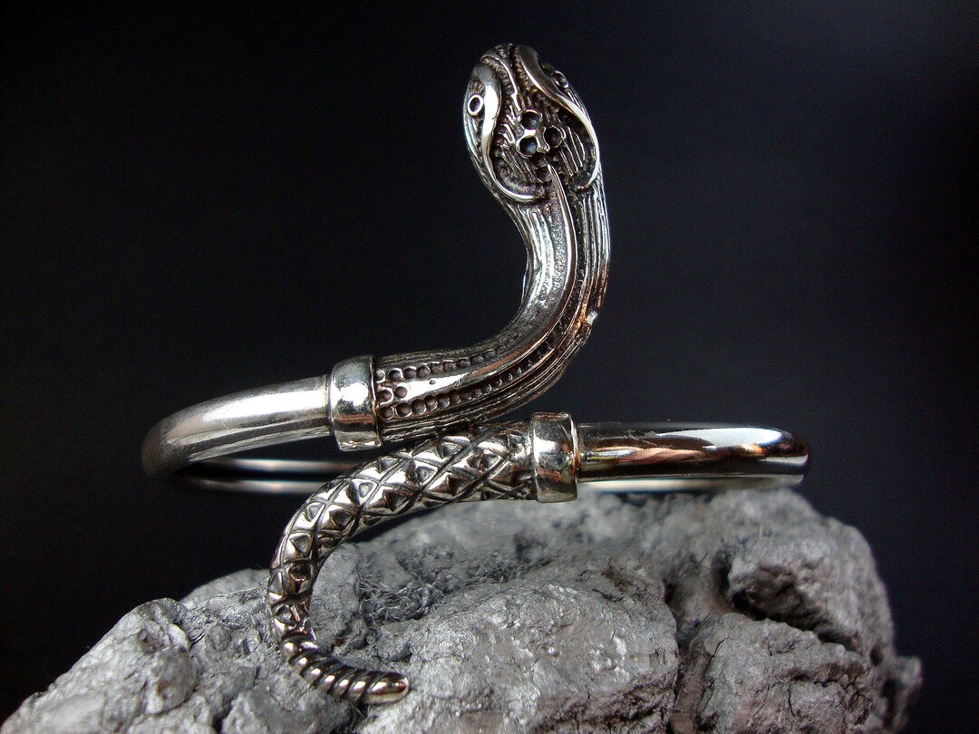Sterling Silver 925 Ancient Greek Snake Pattern Bangle - Etsy