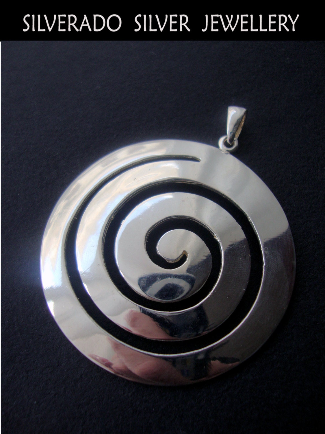 Greek Eternity Key Spiral Design Big Pendant 50 Mm 1.95 Inches | Etsy