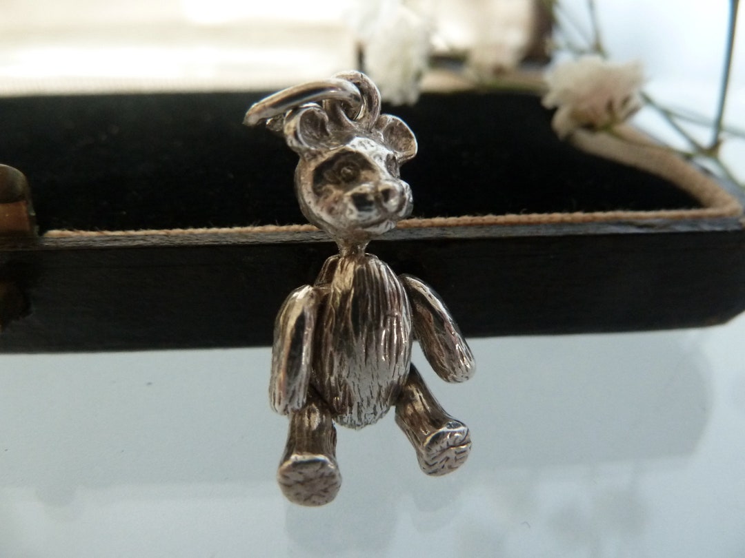 Vintage Sterling Silver Teddy Bear Charm Moving Limbs and Head ...