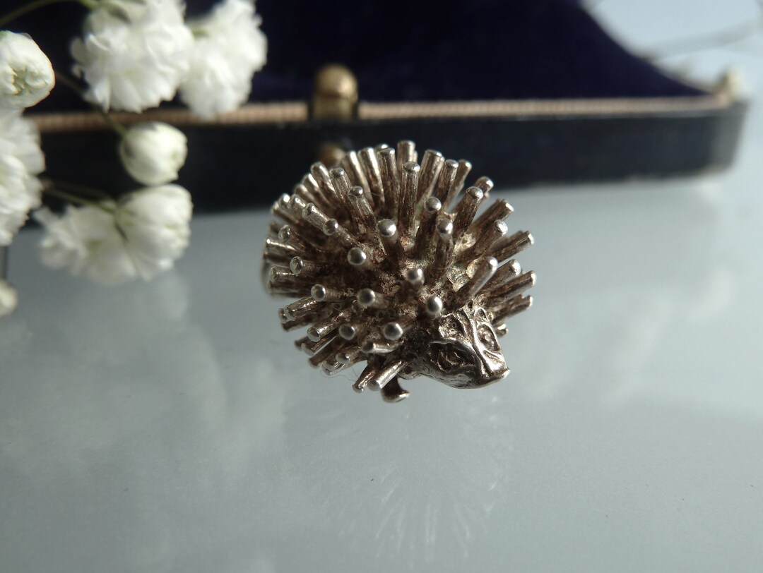 Vintage Sterling Silver Charm Larfe Hedgehog Charms for Charm Bracelet ...