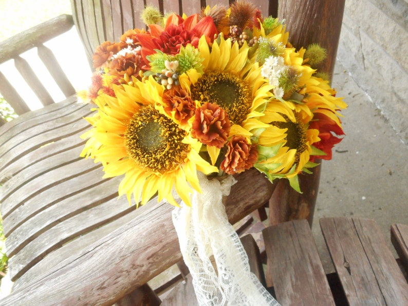 Sunflower Bridal Bouquet/ Fall Wedding / Country Wedding Bouquet ...
