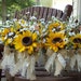 Rustic Sunflower Burlap and Lace Small Table Arrangements / - Etsy