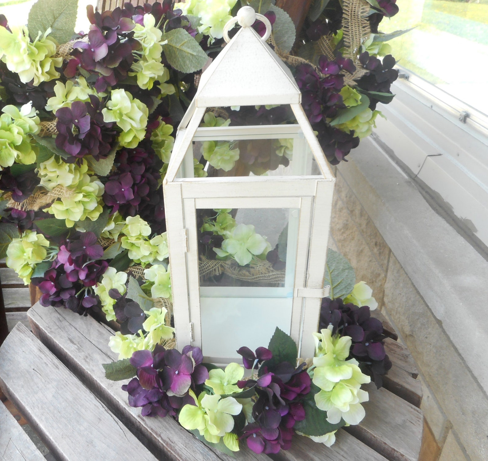 Lantern Flower Ring / Wedding Lantern Decor / Wine Country - Etsy