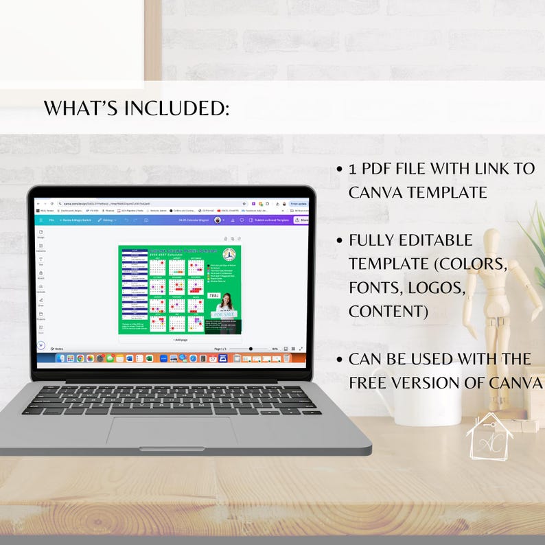 2026-2027 School Calendar Magnet | Marketing (canva Template) - Etsy UK