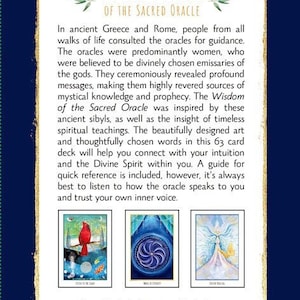 Wisdom of the Sacred Oracle Card Deck - Etsy