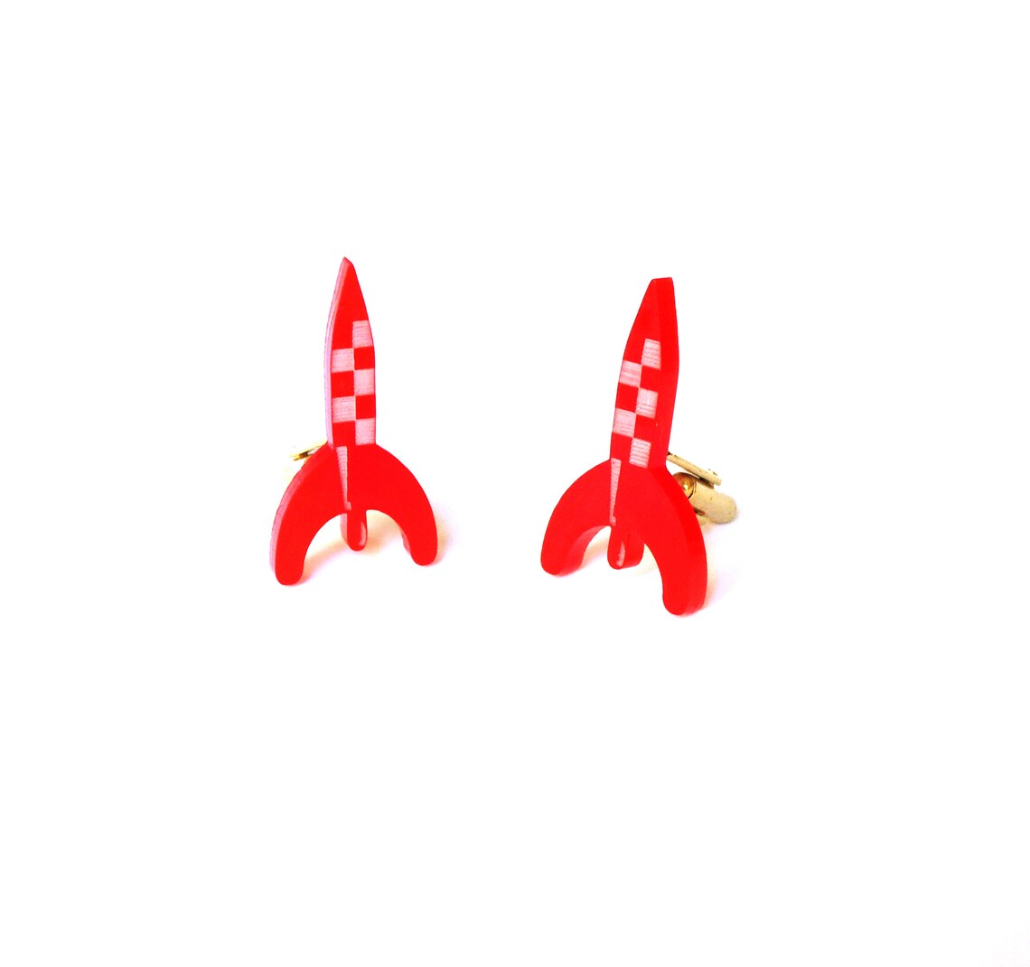 Tintin Rocket Cufflinks - Etsy