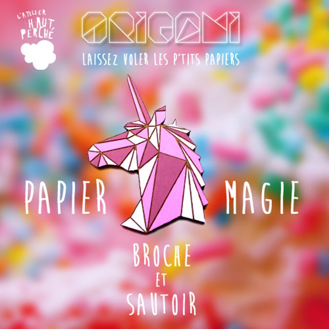 PIN Unicorn Origami - Etsy