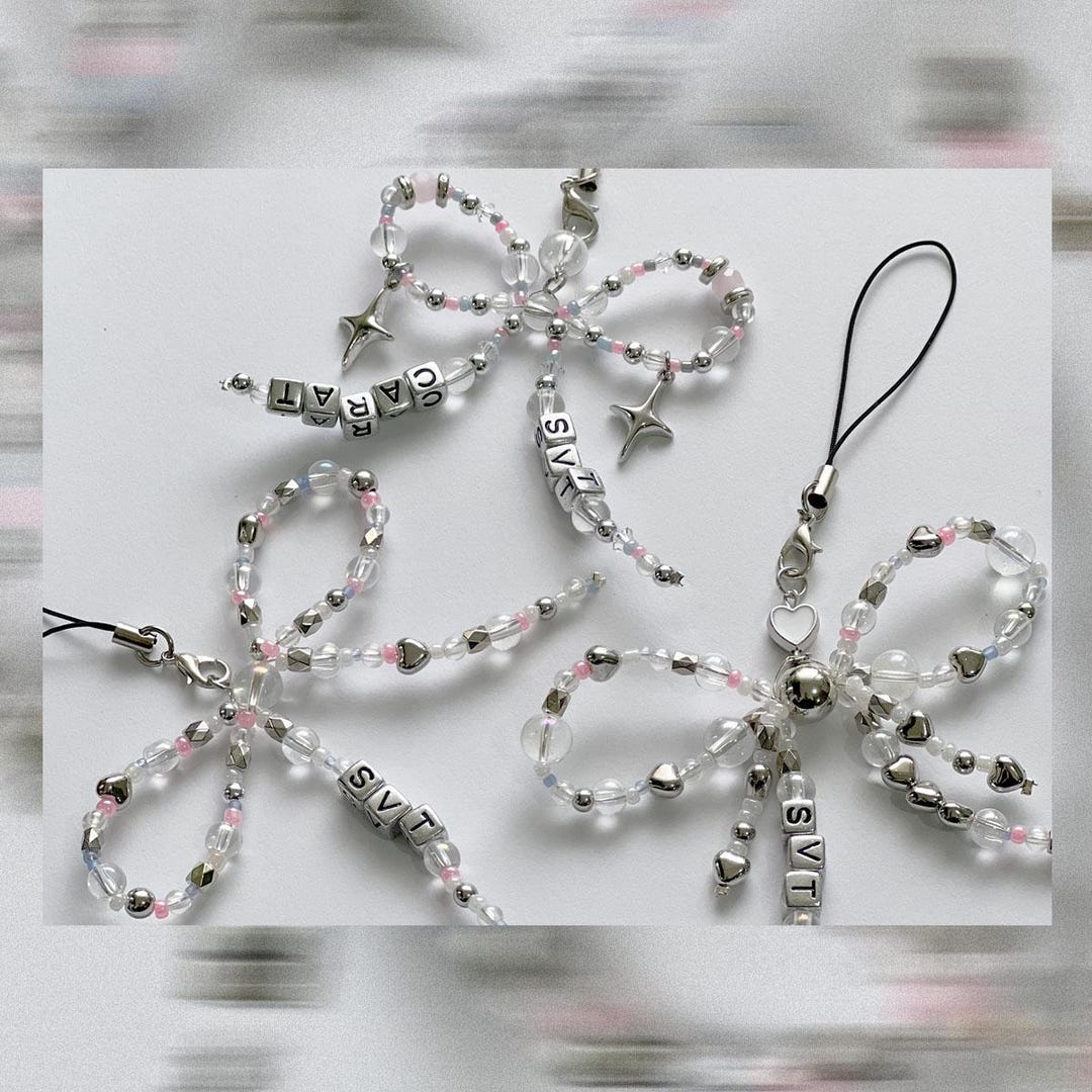 SEVENTEEN | SVT | Carat| Cute Bow Phone Charm - Etsy