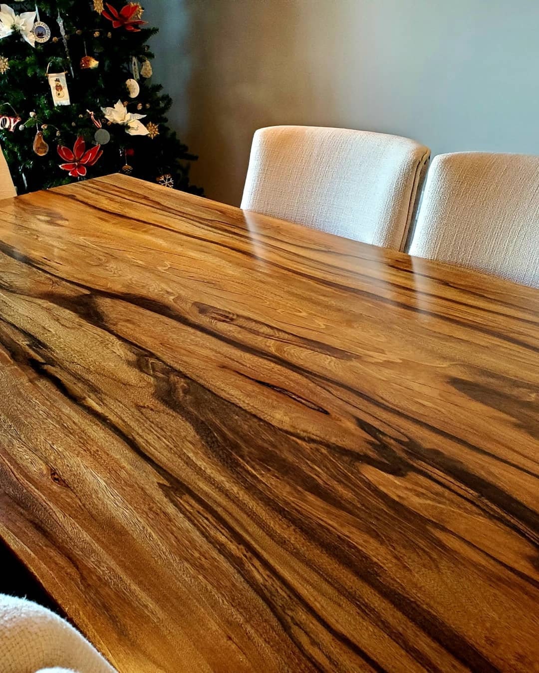 Brown Ebony Single Slab Dining Table With Mitered Beveled Edge - Etsy