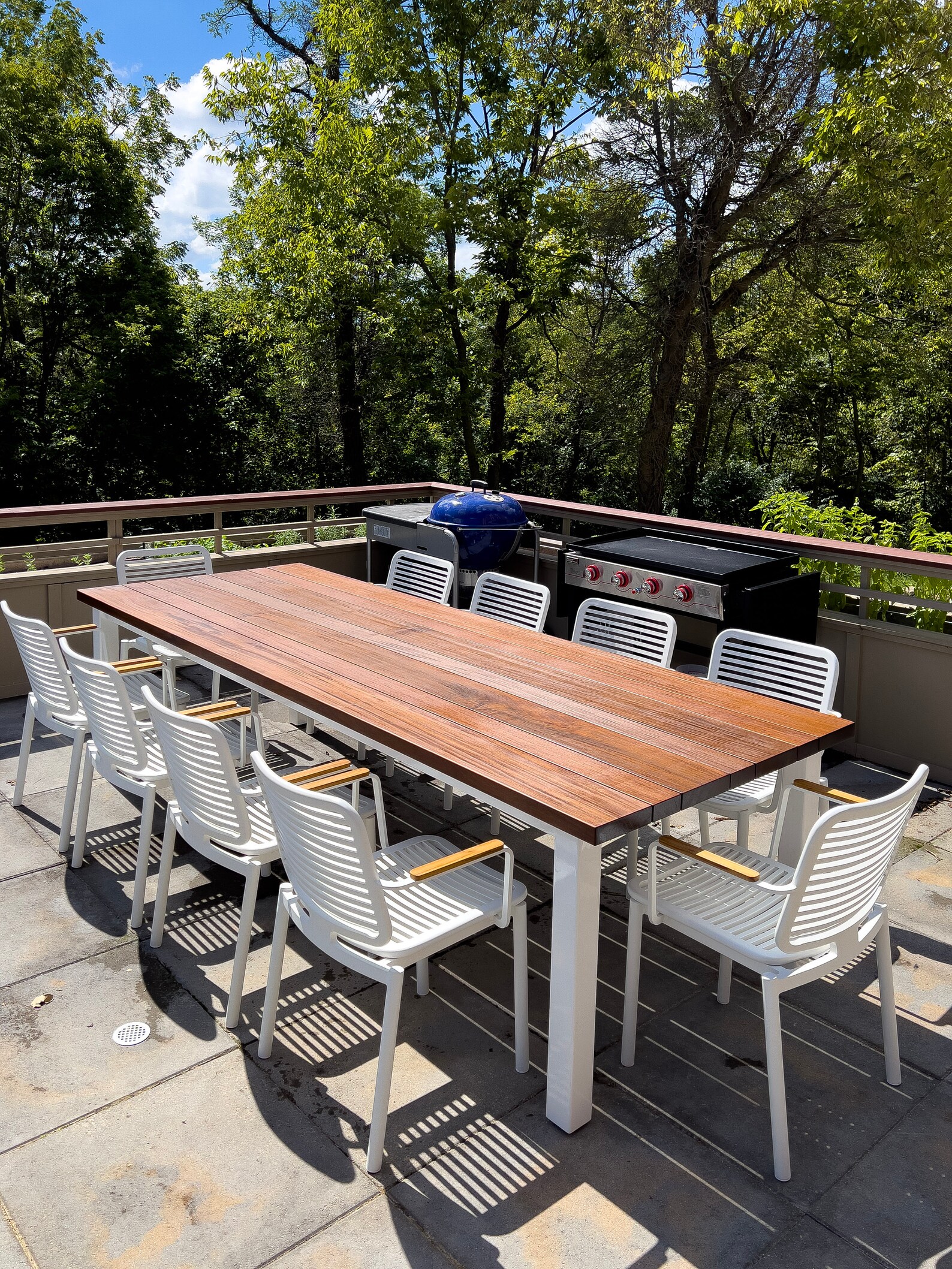 Ipe Outdoor /exterior Table With Powder Coated Parsons Style Base. - Etsy