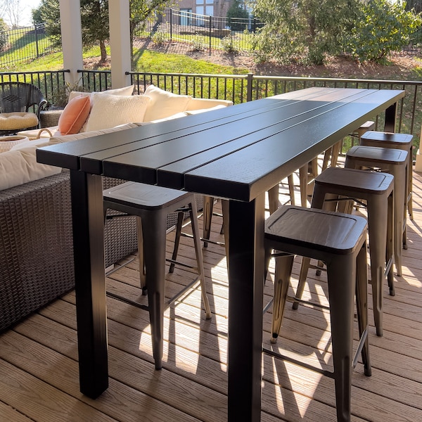 Bar Height Outdoor Dining Table - Etsy
