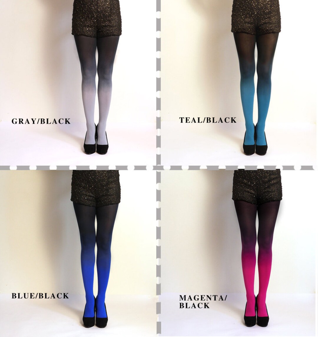 Ombre Tights Gredient Tights // PLUS SIZE. Hand Dyed. - Etsy