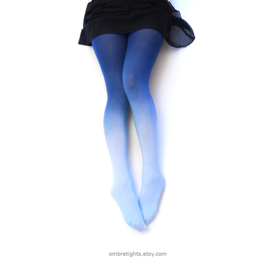 Ombre Tights. SPRING INDIGO Hand Dyed - Etsy