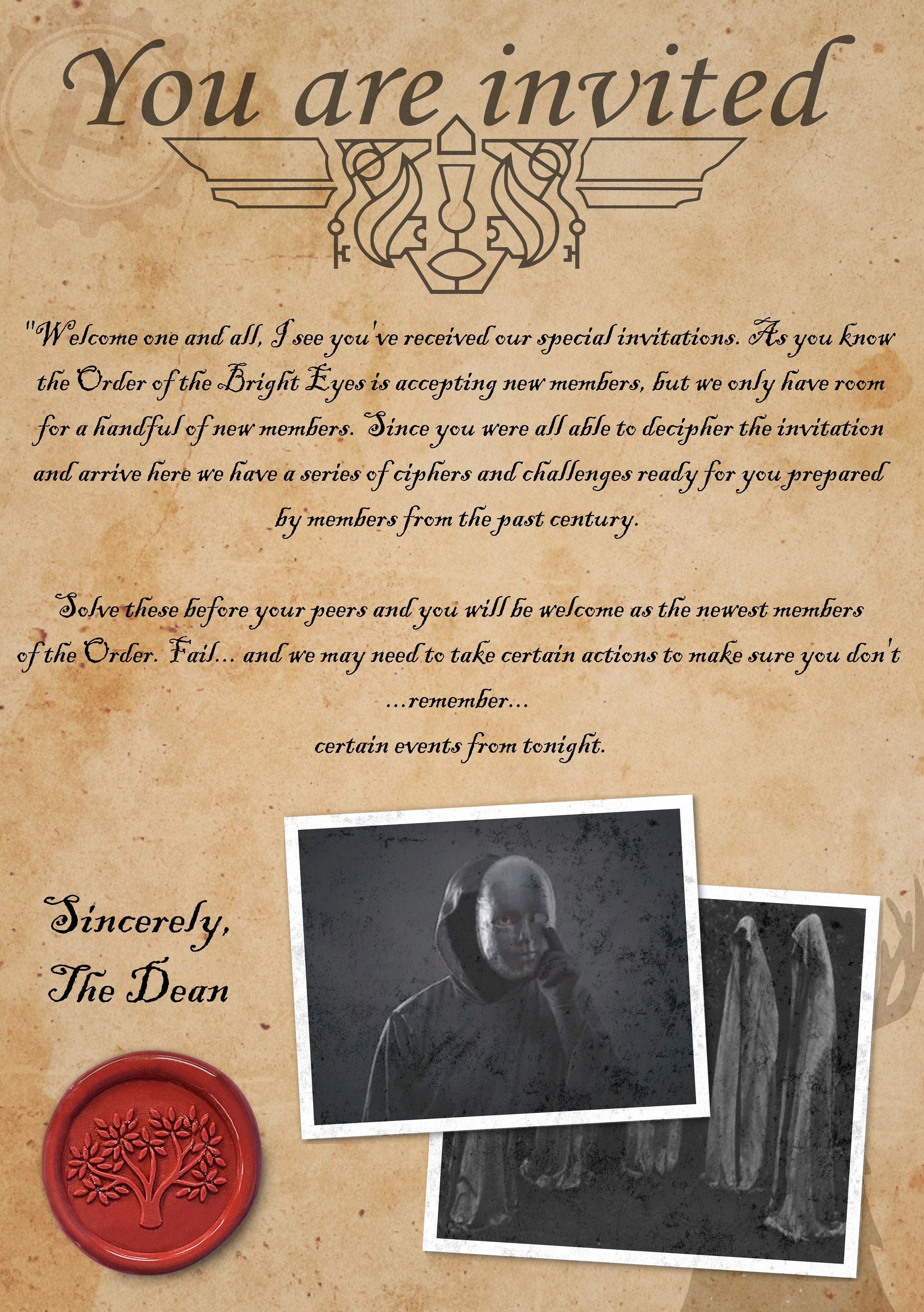 Language Independant - Secret Society Scaling Escape Game Package - Etsy