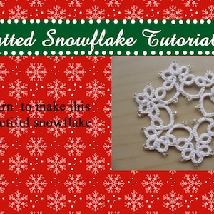 Needle Tatted Snowflake Pattern and Tutorial - PDF File - Etsy