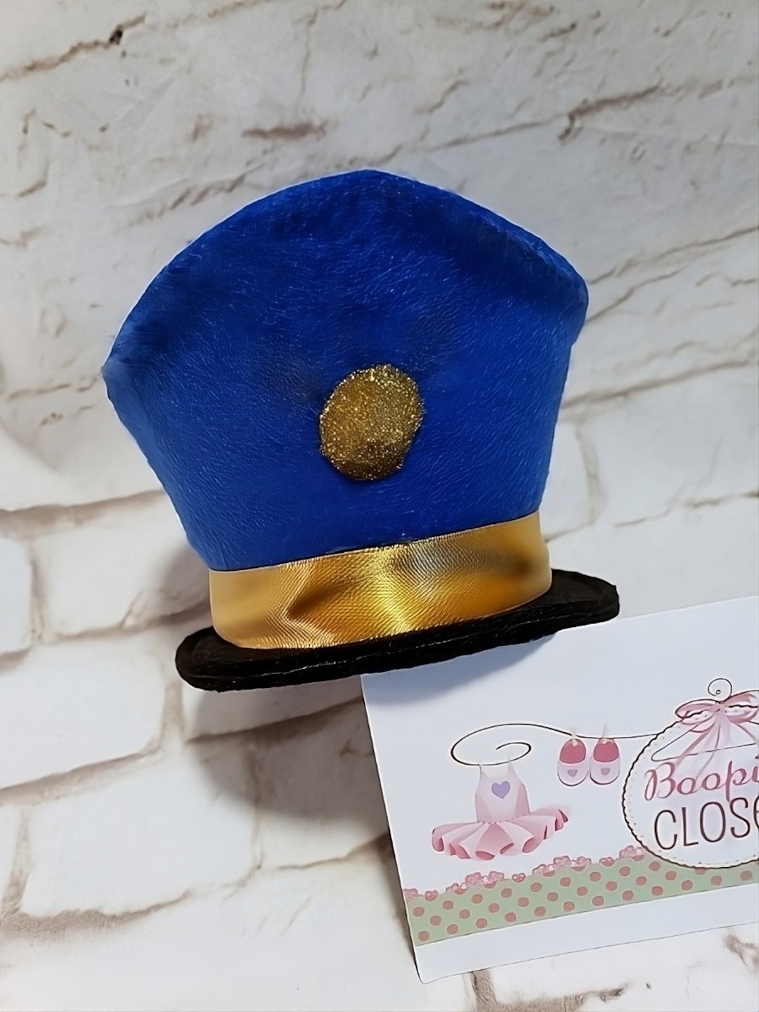 Mini Police Cap: Embroidered Felt Costume Hat for Kids, Adults & Pets ...