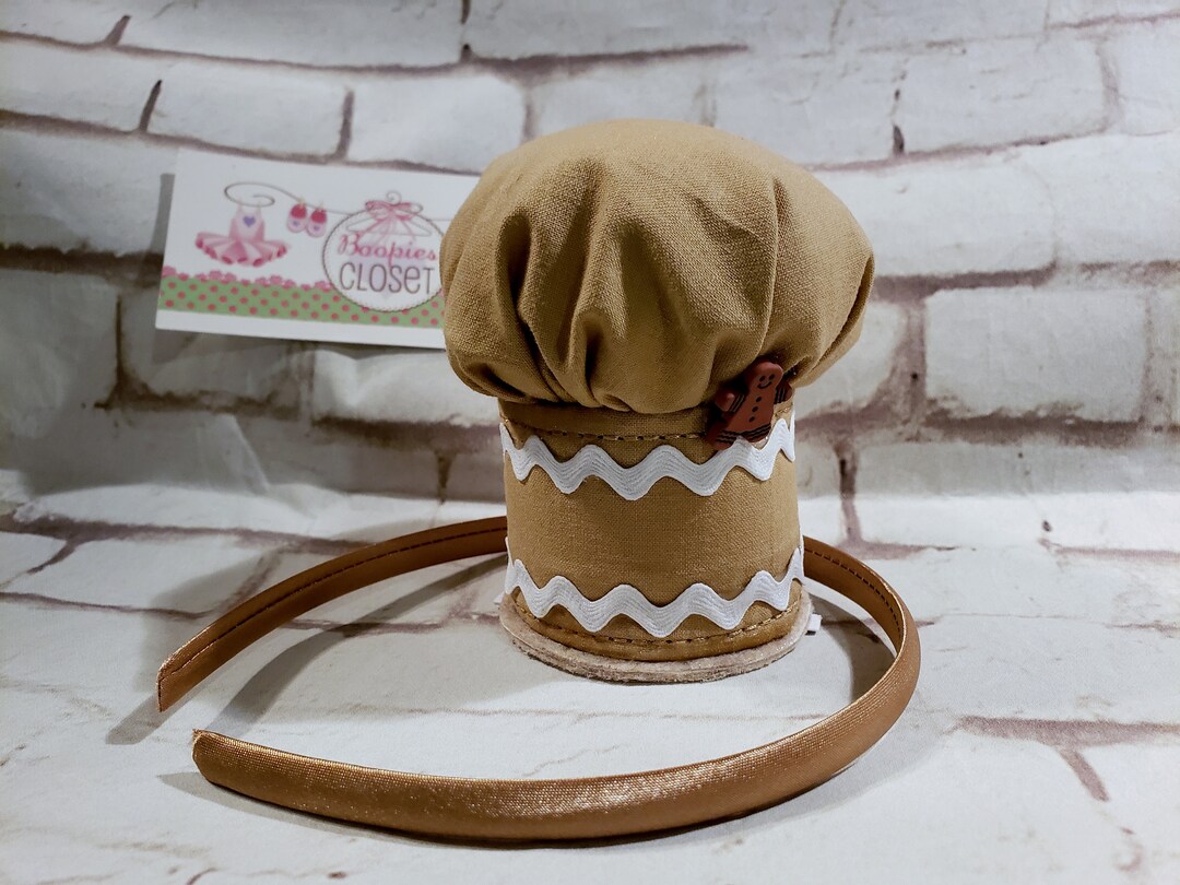 Gingerbread Mini Chef Hat for Kids & Adults, Mini Gingerbread Hats ...