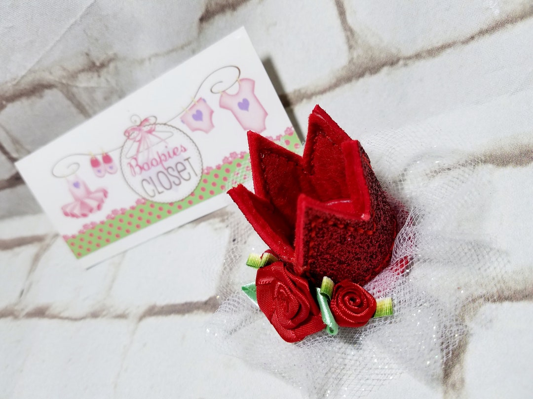 Valentine's Day Mini Me Crown Barrettes, Baby Birth Crown Hair ...