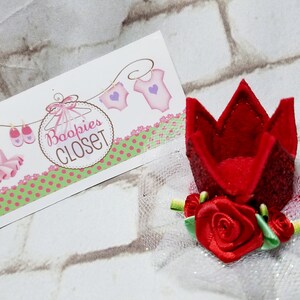 Valentine's Day Mini Me Crown Barrettes, Baby Birth Crown Hair ...