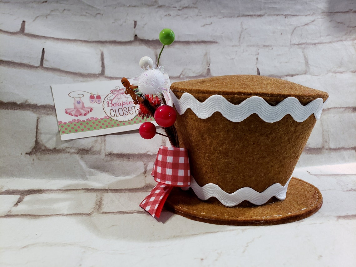 Gingerbread 3-inch Mini Flared Top Hat for Adults & Children | Etsy