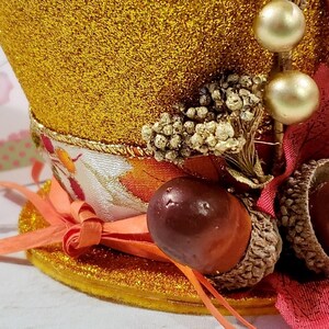 Scarecrow Sparkle Flared Mini Top Hat for Adults & Children, Fall Top ...