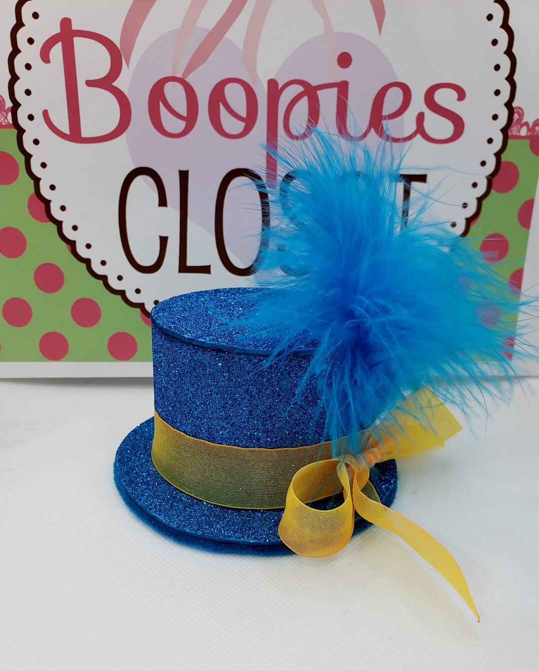 Sparkle Stout Mini Top Hat, Feathered Top Hat, Birthday Hats, Derby ...