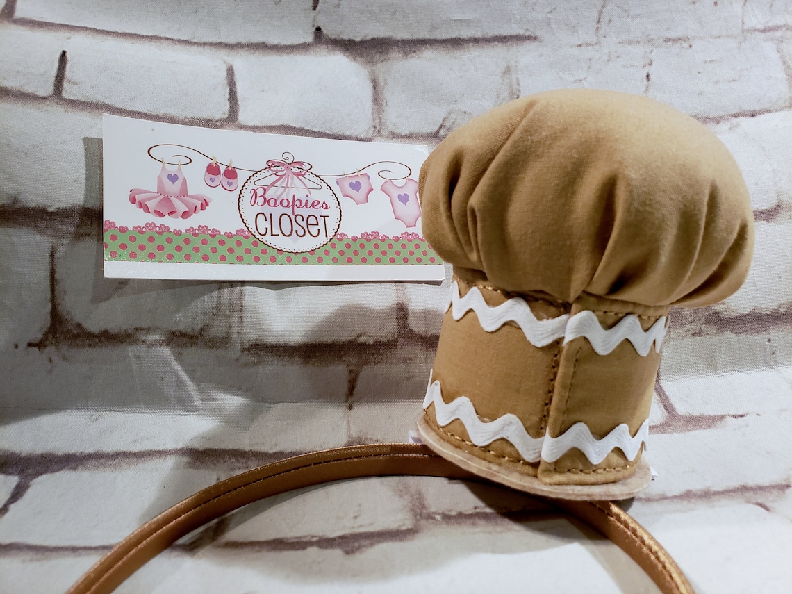 Gingerbread Mini Chef Hat for Kids & Adults Mini Gingerbread - Etsy