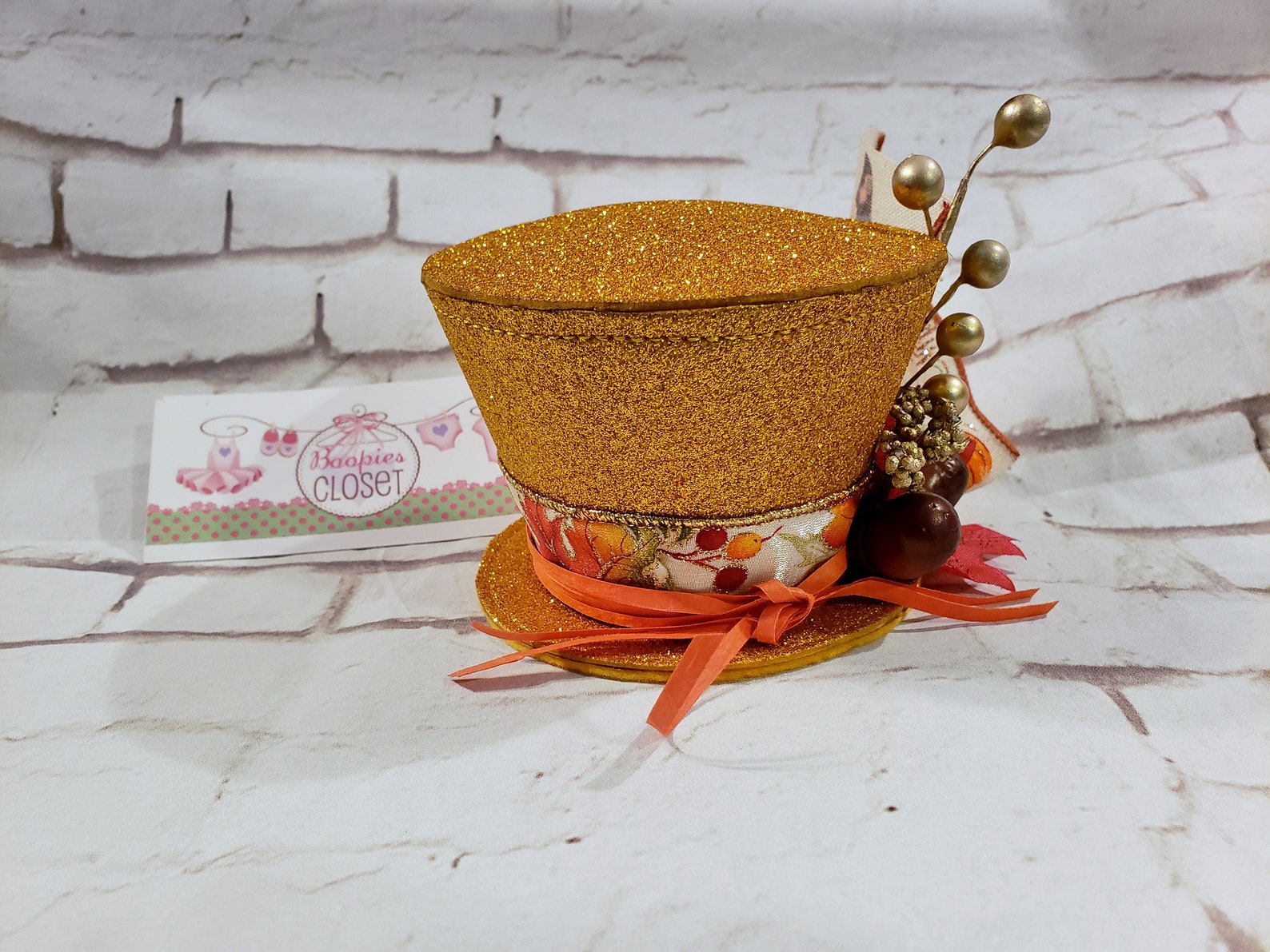 Scarecrow Sparkle Flared Mini Top Hat for Adults & Children, Fall Top ...