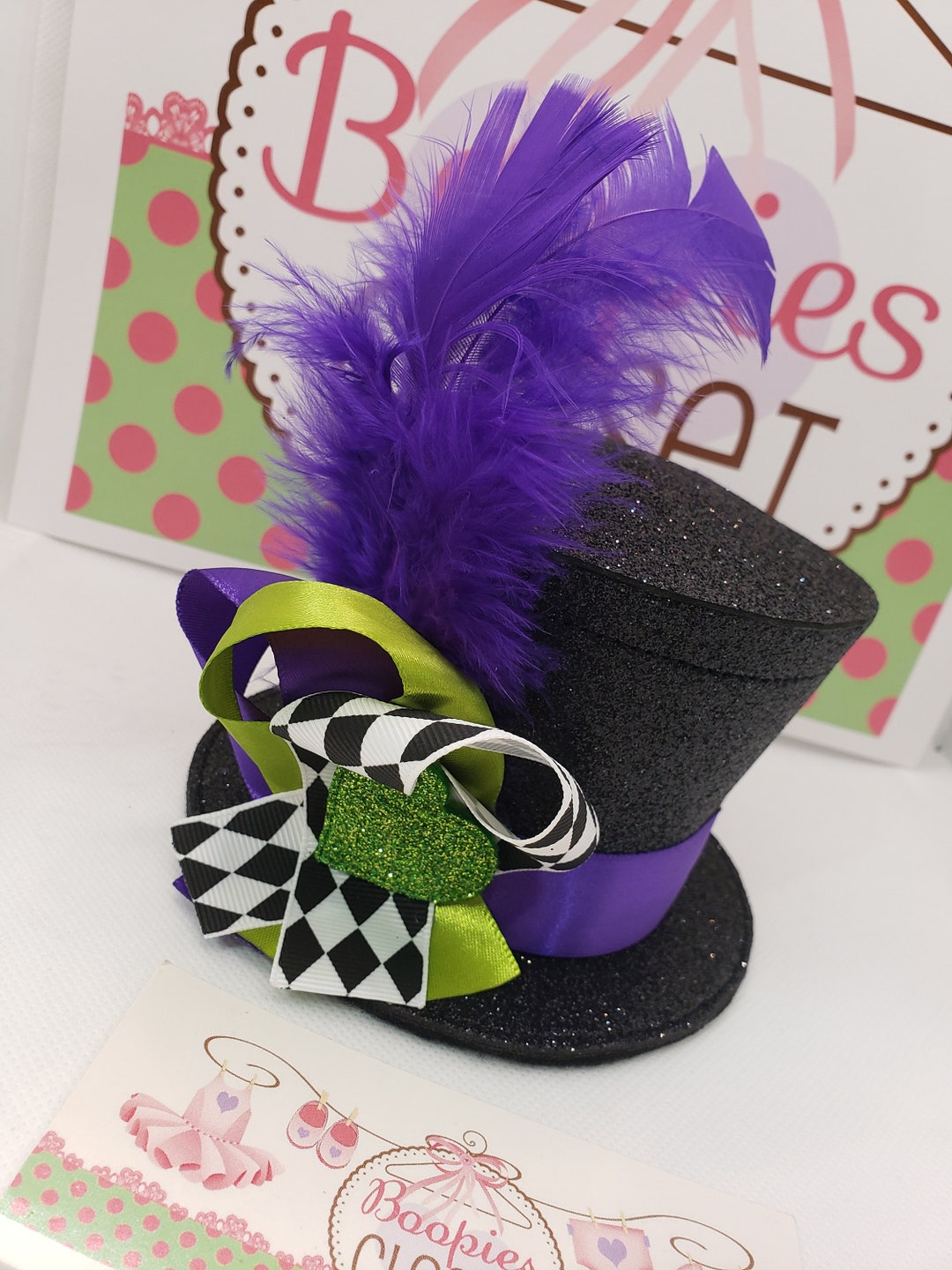 Mad Hatter 5" Jumbo Mini Top Hat, Sparkle Mini Flared Top Hat, Dance ...