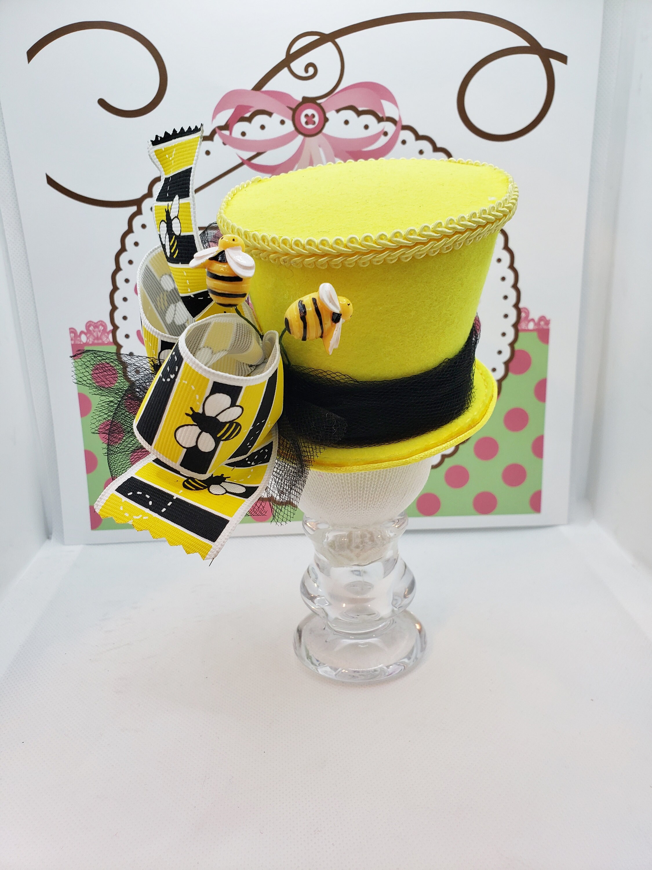 Bee Flared Mini Top Hat, Honey Bee Hats, Derby Hats, Mini Hats for ...