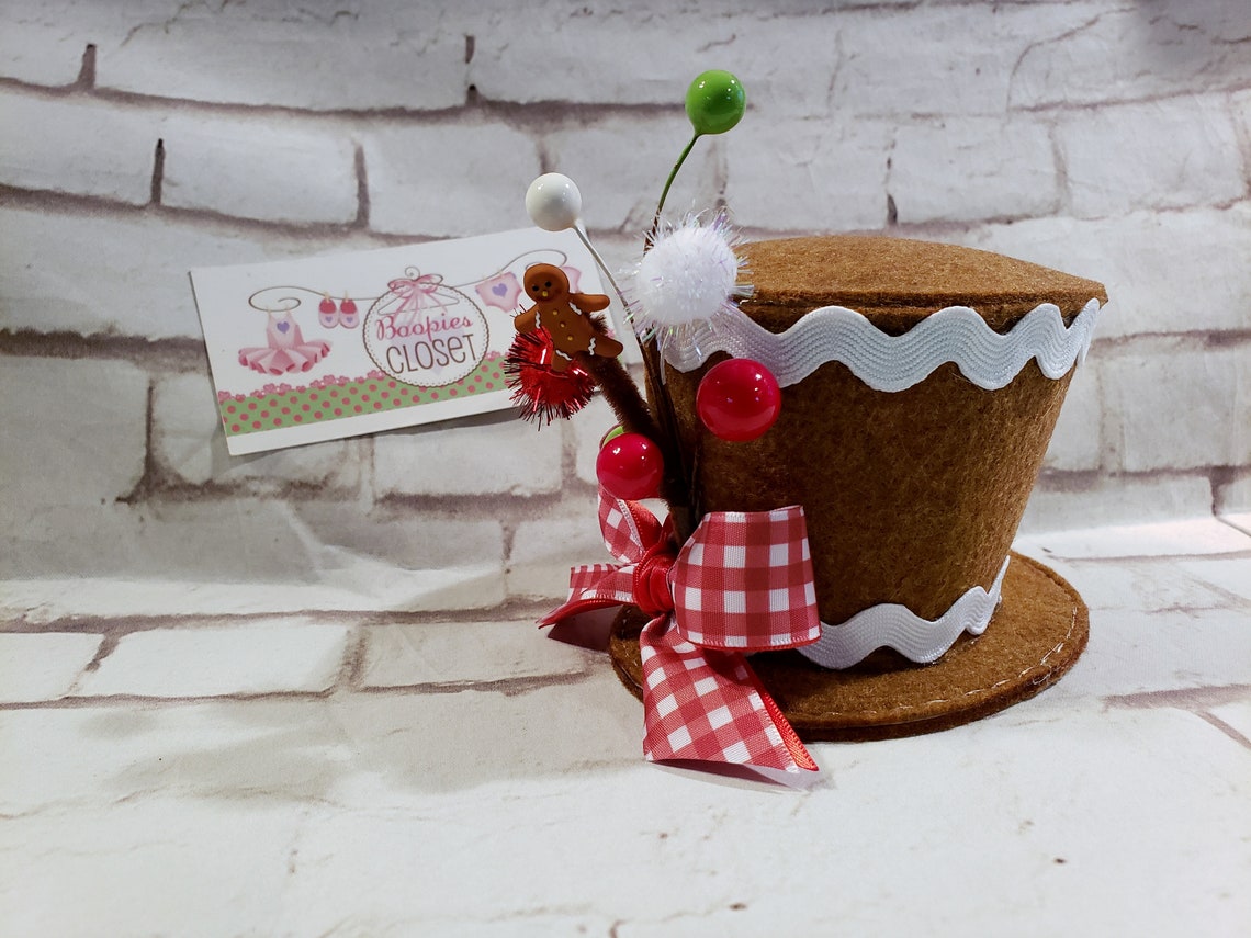 Gingerbread 3-inch Mini Flared Top Hat for Adults & Children - Etsy