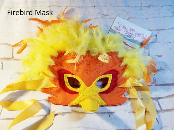Feathered Firebird Mask Swan Bird Mask Feathered Bird Swan | Etsy