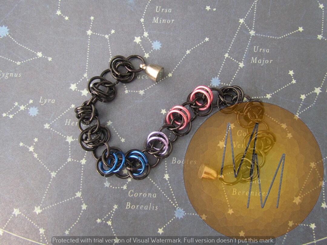 Bisexual & Black BARREL WEAVE Chainmail Bracelet Lightweight - Etsy