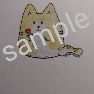 Original Hand-drawn and Colored Greeting Card fuffy - Etsy