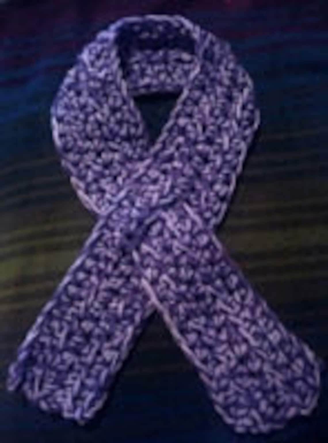 CROCHET PATTERN: Breast Cancer Awareness Ribbon-inspired Scarf W/bonus ...