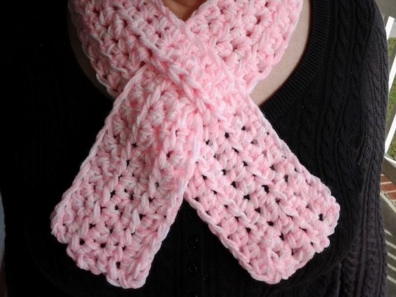 CROCHET PATTERN: Breast Cancer Awareness Ribbon-inspired Scarf - Etsy