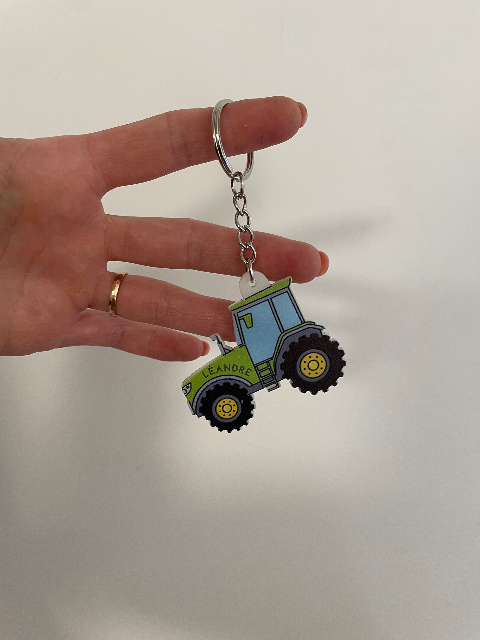 Personalized Tractor Key Ring, Birthday Guest Gift, Children's Birthday ...