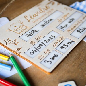 Pancarte rentrée ardoise bois, mon premier jour, dernier école ...