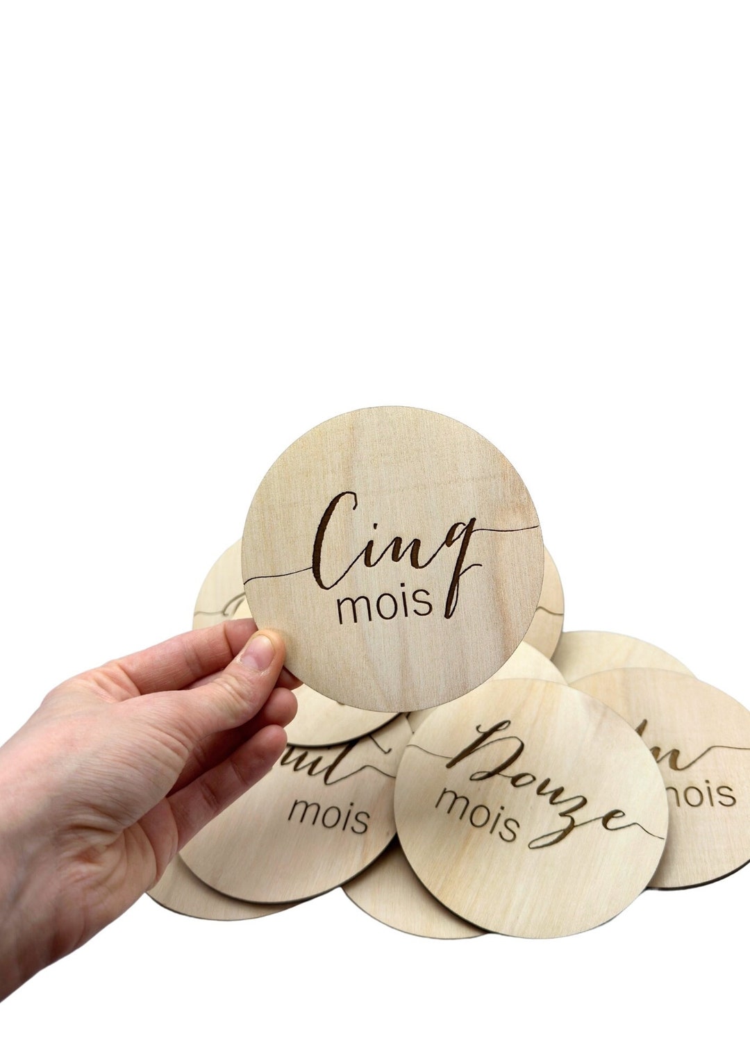 12 Round Milestone Cards, First Months Baby Evolution, Monthly Cards ...