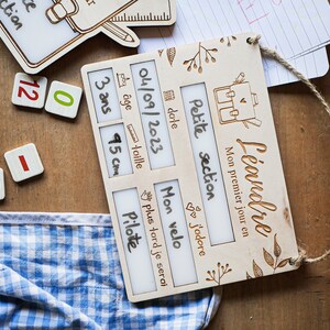 Pancarte rentrée ardoise bois, mon premier jour, dernier école ...