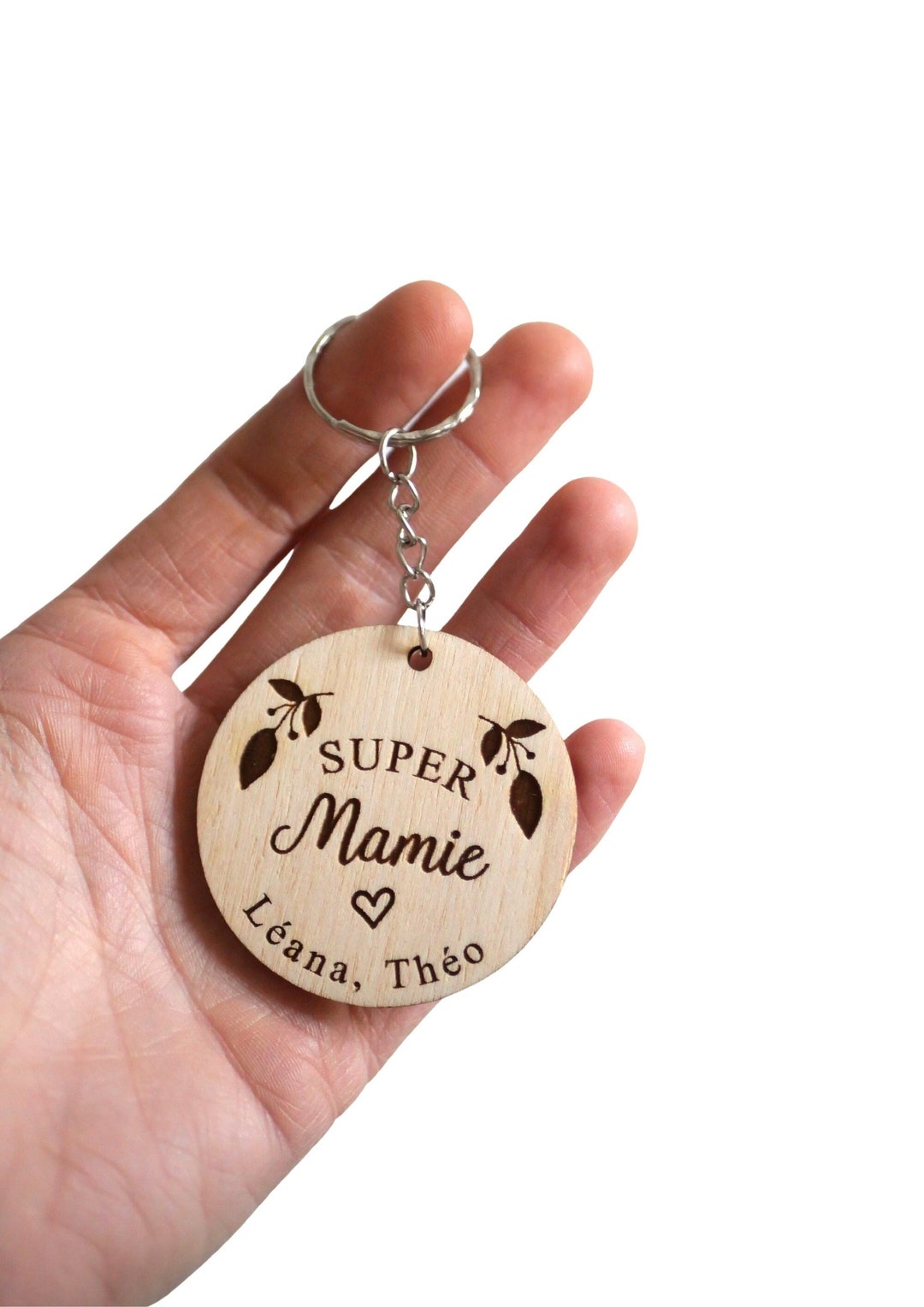 Wooden Keychain, Gift Idea for Grandma, Grandmother, Keychain, Super ...
