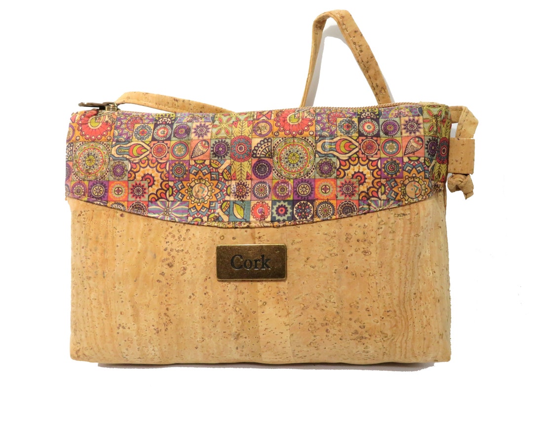 Cork Purse Made in Portugal High Quality Cork Bag Natural Color Vegan ...