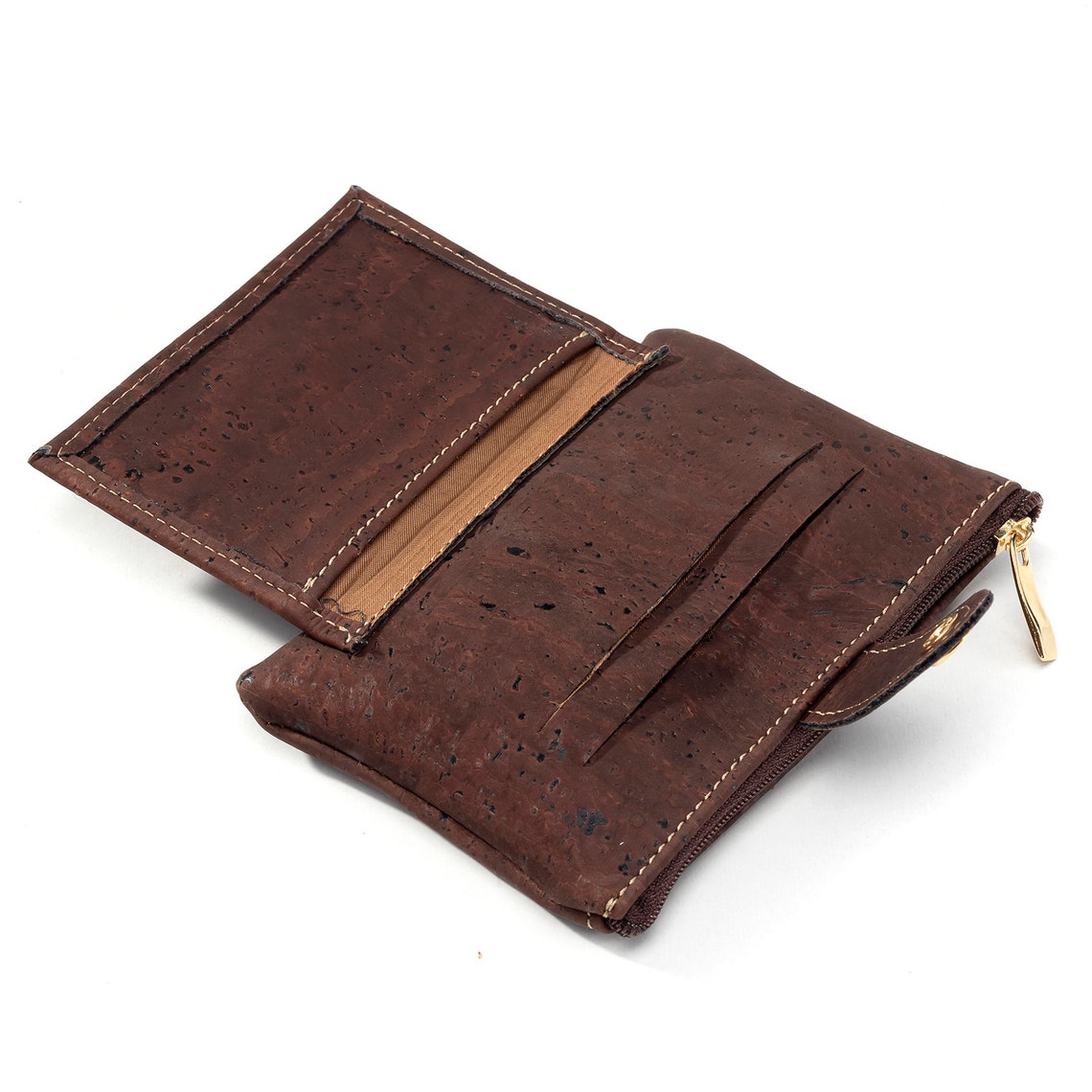 Cork Wallet Made in Portugal High Quality Cork Wallet Brown | Etsy