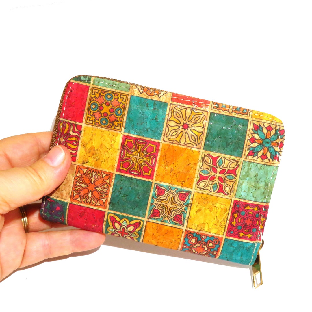 Vegan Cork Wallet - Medium Cork Wallet - Women's Cork Wallet - Vegan ...