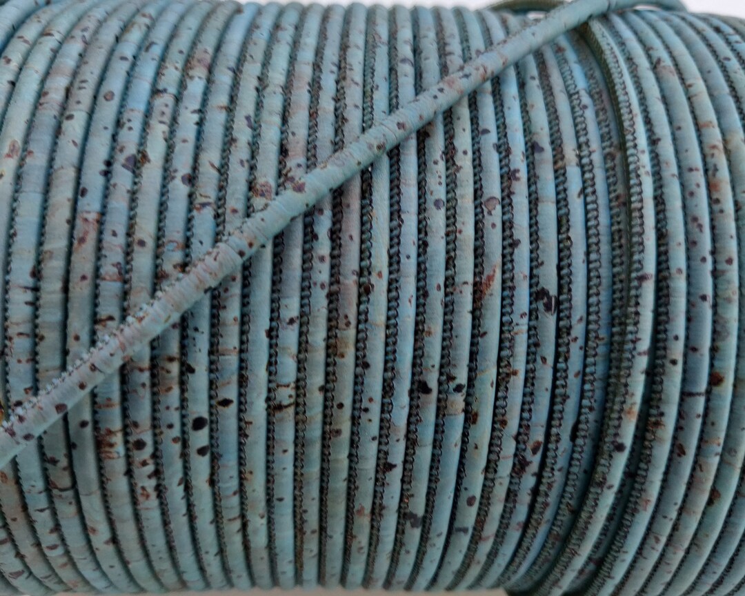 1m/39in Cordón de corcho portugués de 3 mm Corcho gris azul Corcho de 3 ...
