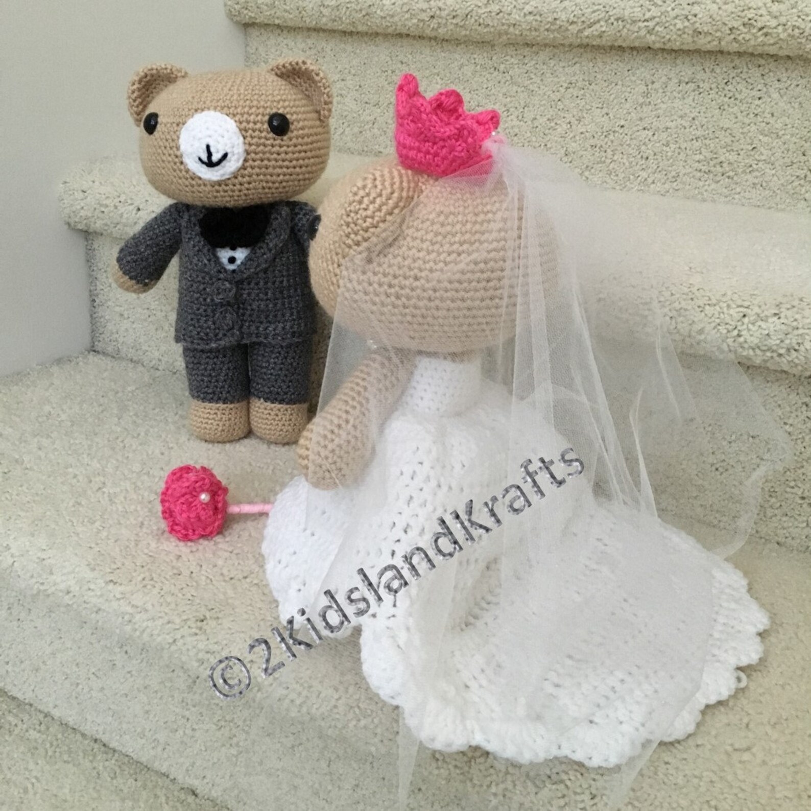 Crochet Wedding Bear Couple - PDF Pattern - Amigurumi - Great Wedding ...