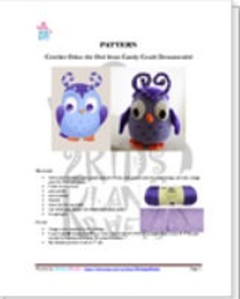 Crochet Odus the Owl - PDF Pattern - Amigurumi - From Candy Crush Saga ...