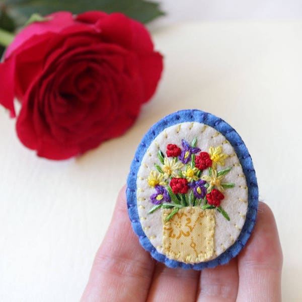 Embroidered Felt - Etsy